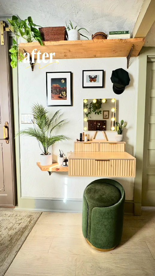 Hallway transformation: small space beauty setup DIY