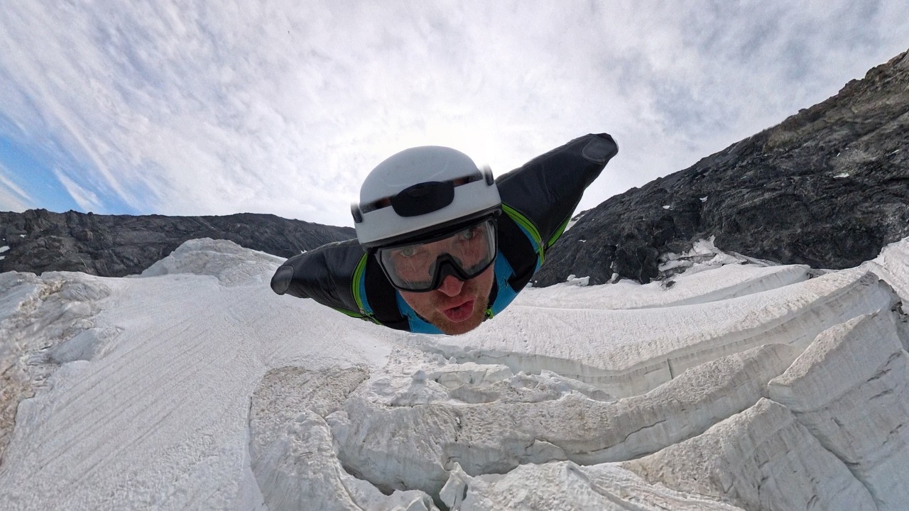 Man jumps at 12,000 feet in Switzerland and the mountains rise fast