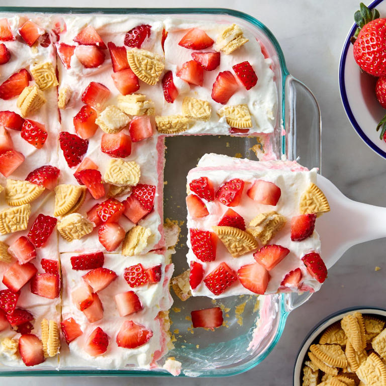 My no-bake strawberries & cream delight tastes just like childhood