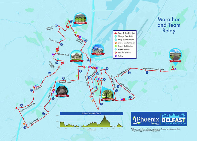 Belfast City Marathon 2026: Times, route map and road closures guide