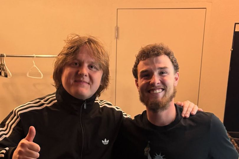 Lewis Capaldi surprises Tartan Army superfan trekking across US in his kilt