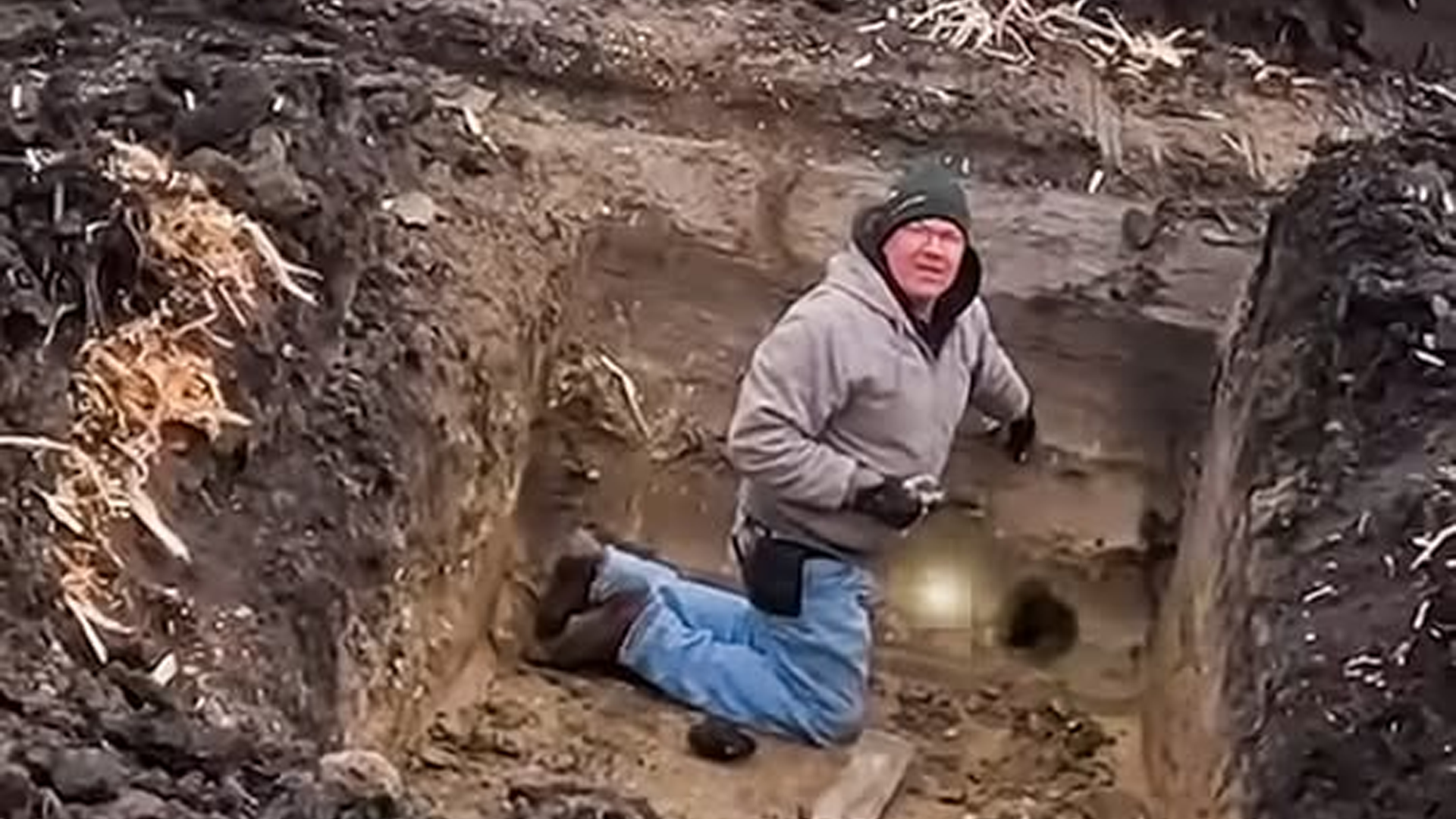 Gophers damaging farm drain tile system