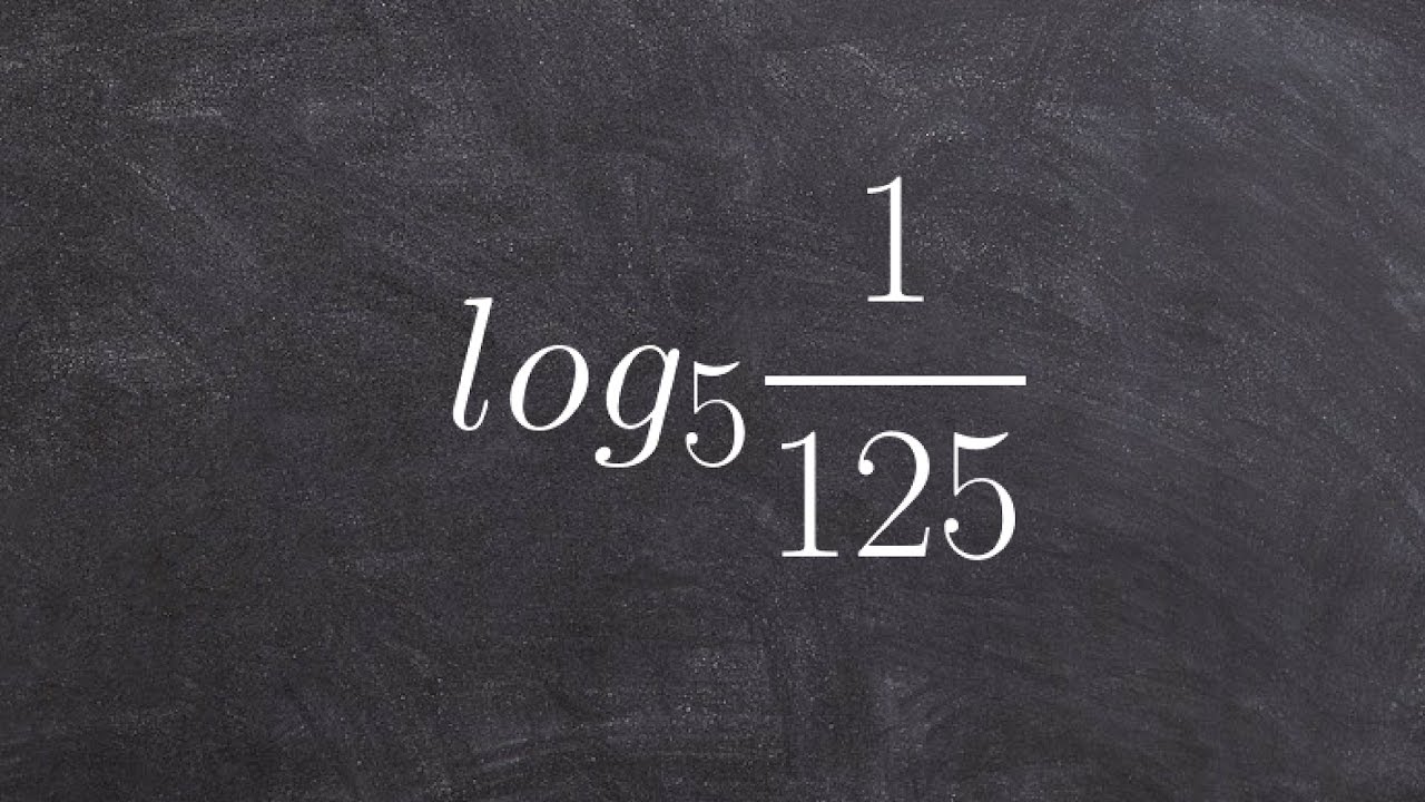 Evaluating a logarithm of a fraction