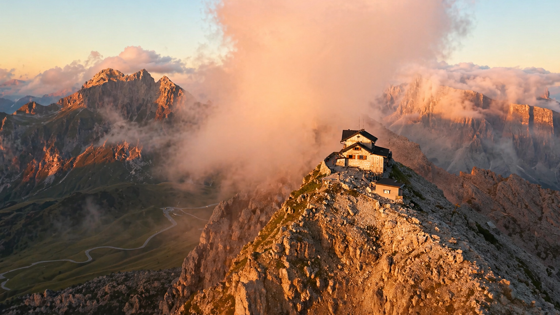 Uma casa construída em um local de condições extremas