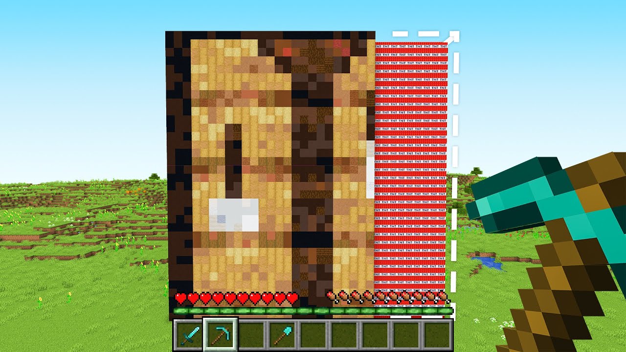 Witness the massive explosion of the world's largest secret Minecraft TNT