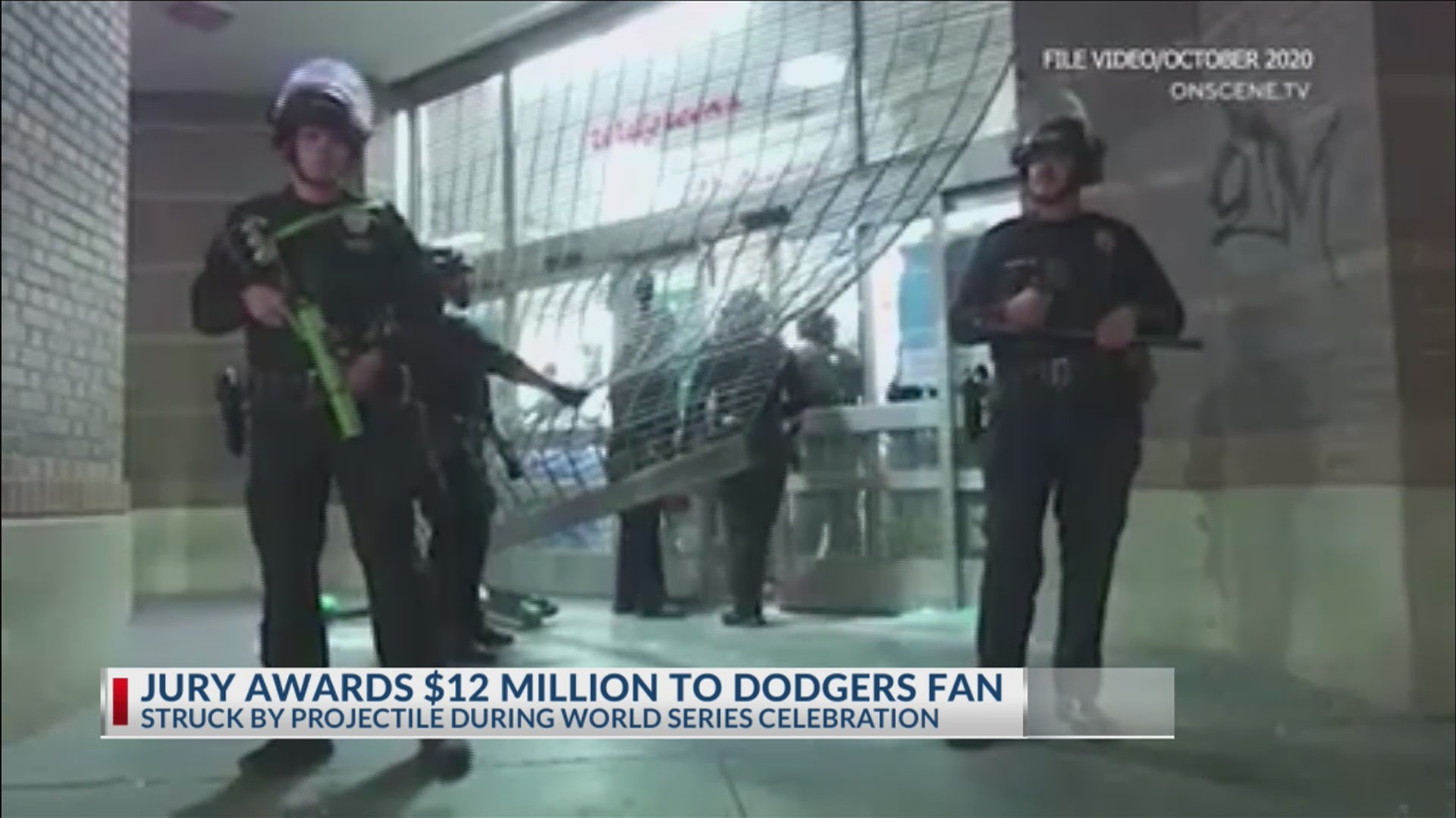 Jury awards millions to Dodger fan blinded by police projectile during ...