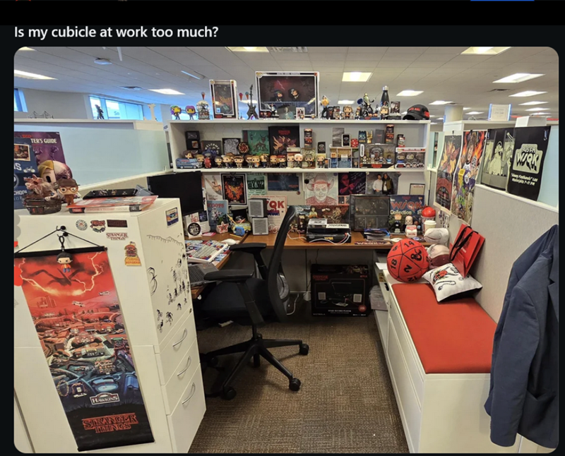 Employee questions if their cubicle decorations are too much