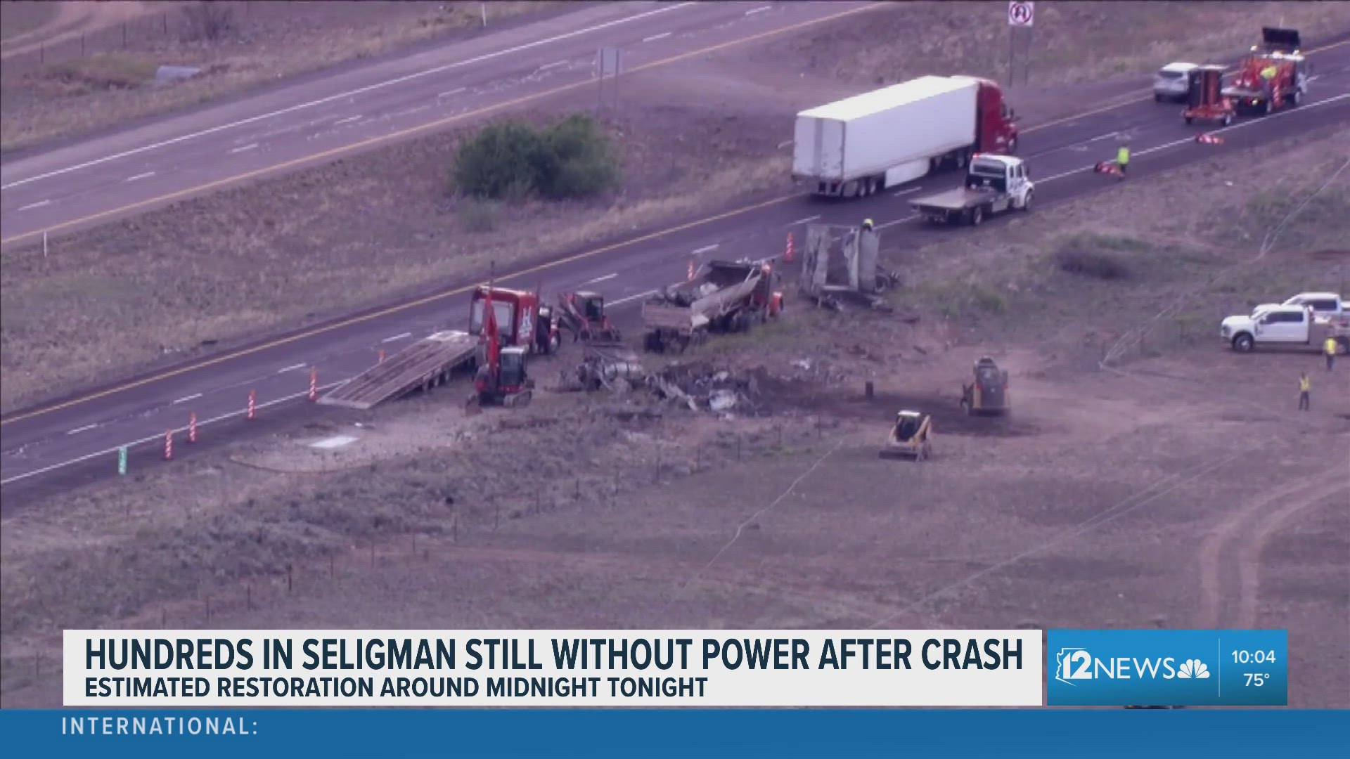 Arizona town in the dark for days after crash damaged power structures