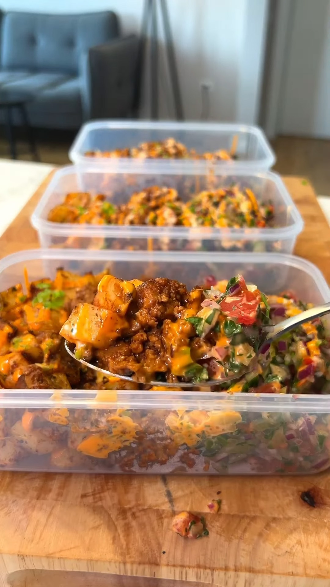 Plant based high protein taco meal prep