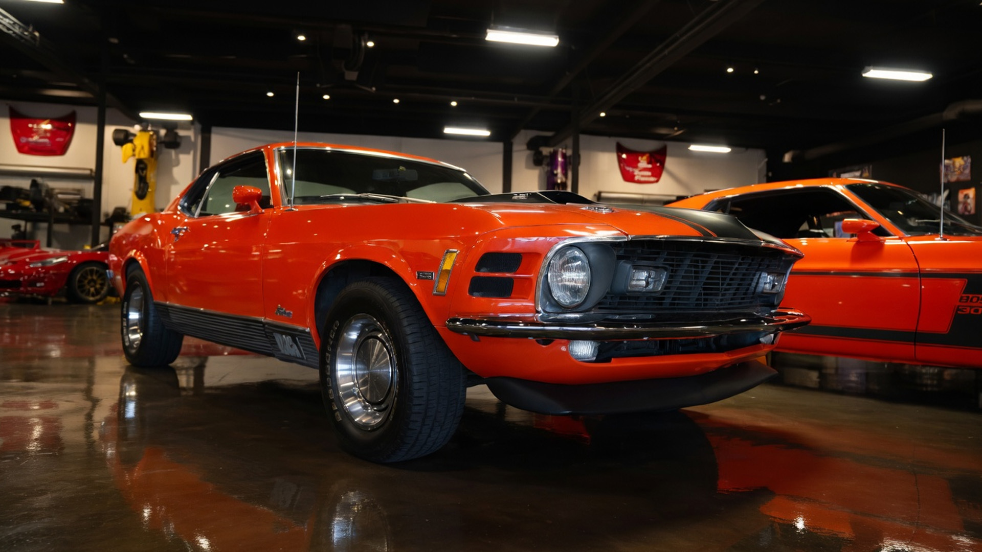 Rare Mustang Mach 1 hidden in a luxury garage