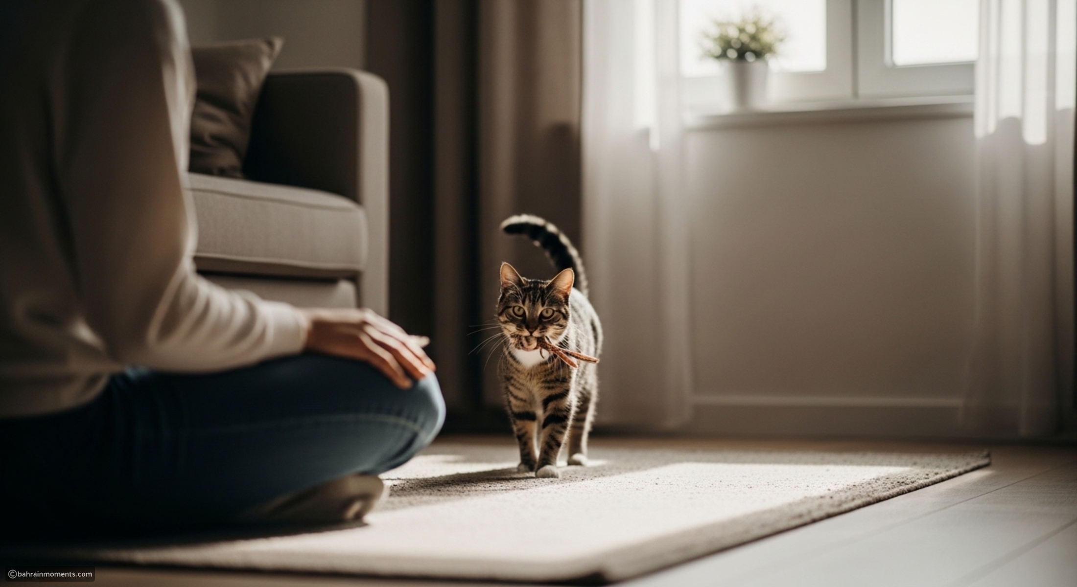 When a cat loves a human, it shows it with 6 signs