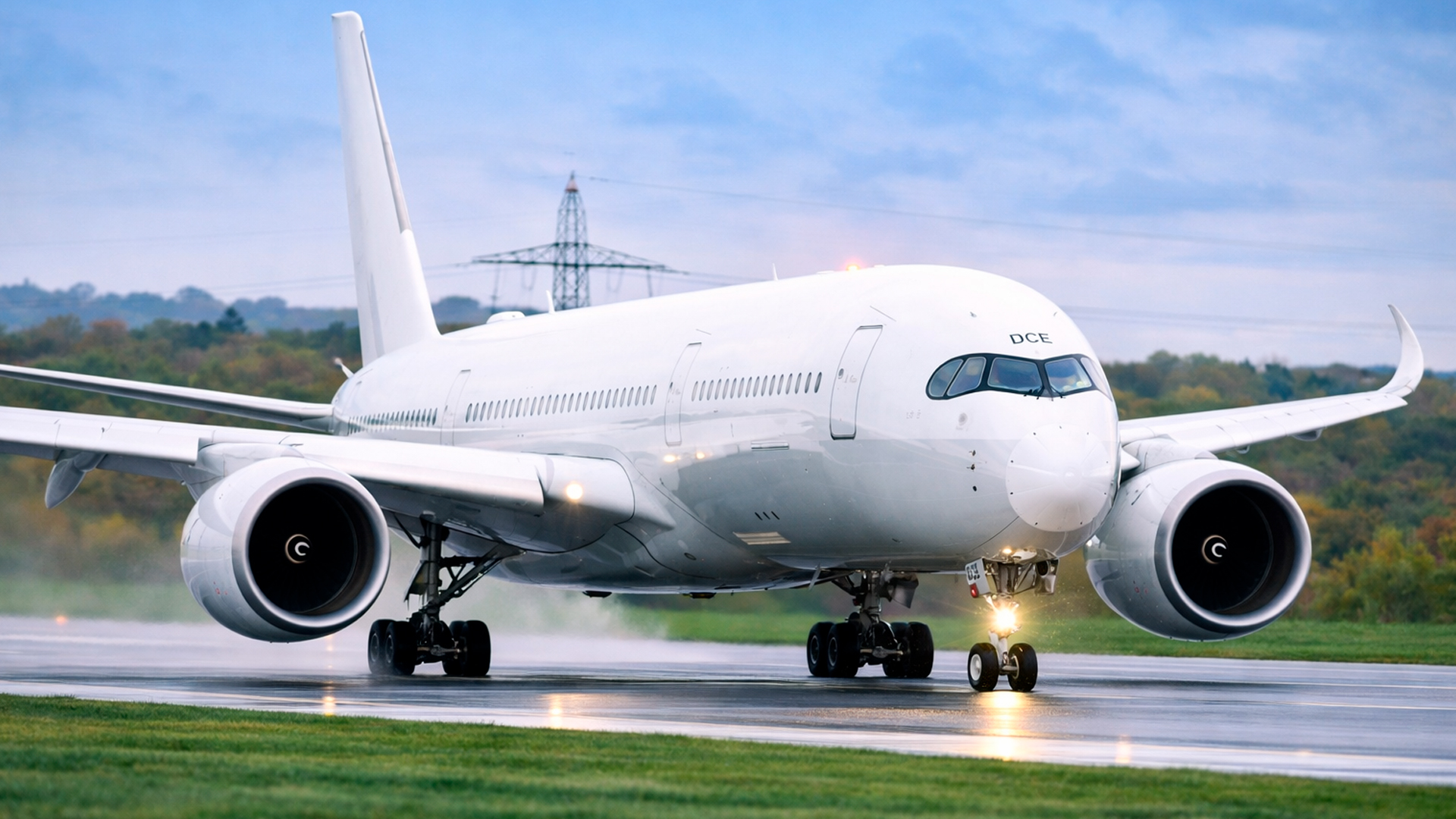 Massive A350 1000 touchdown with rare livery