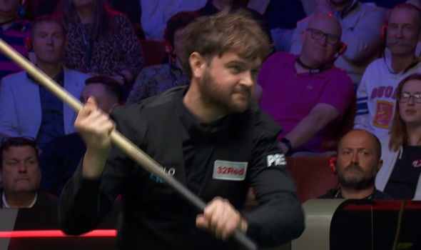 Snooker star swings cue at referee as BBC commentators lost for words