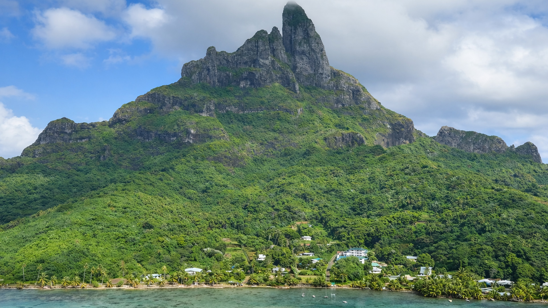 A tropical island shaped by one giant peak