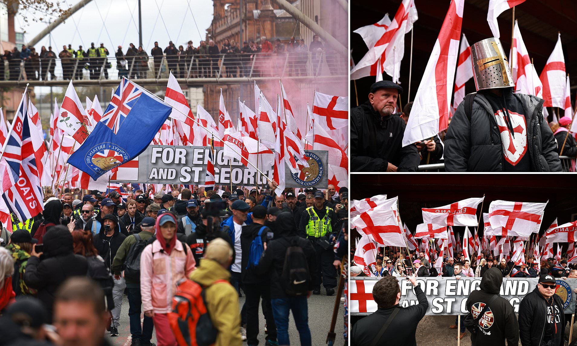 Police make three arrests as Britain First followers and counter ...