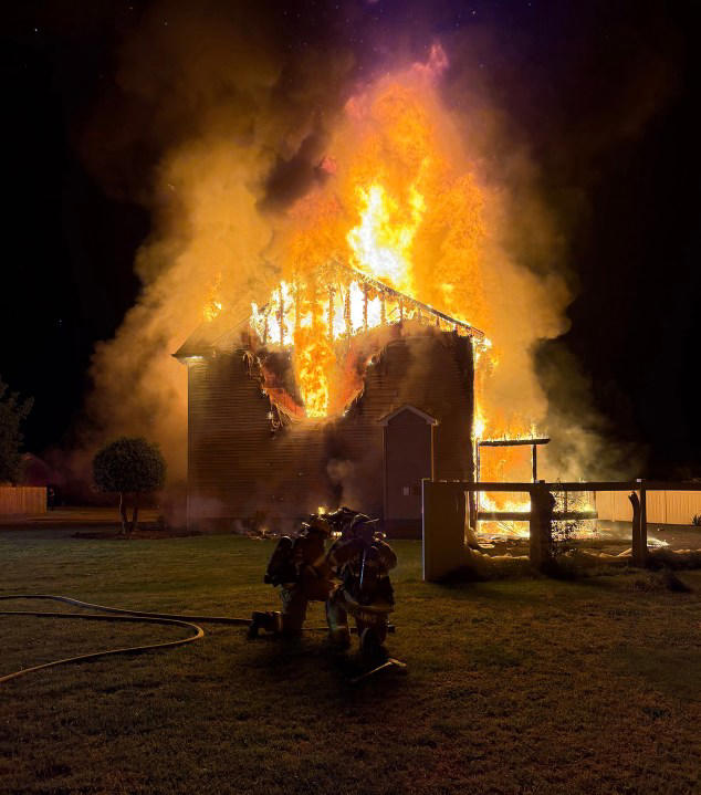 Firefighters battle house fire on Old York Hampton Highway in York County
