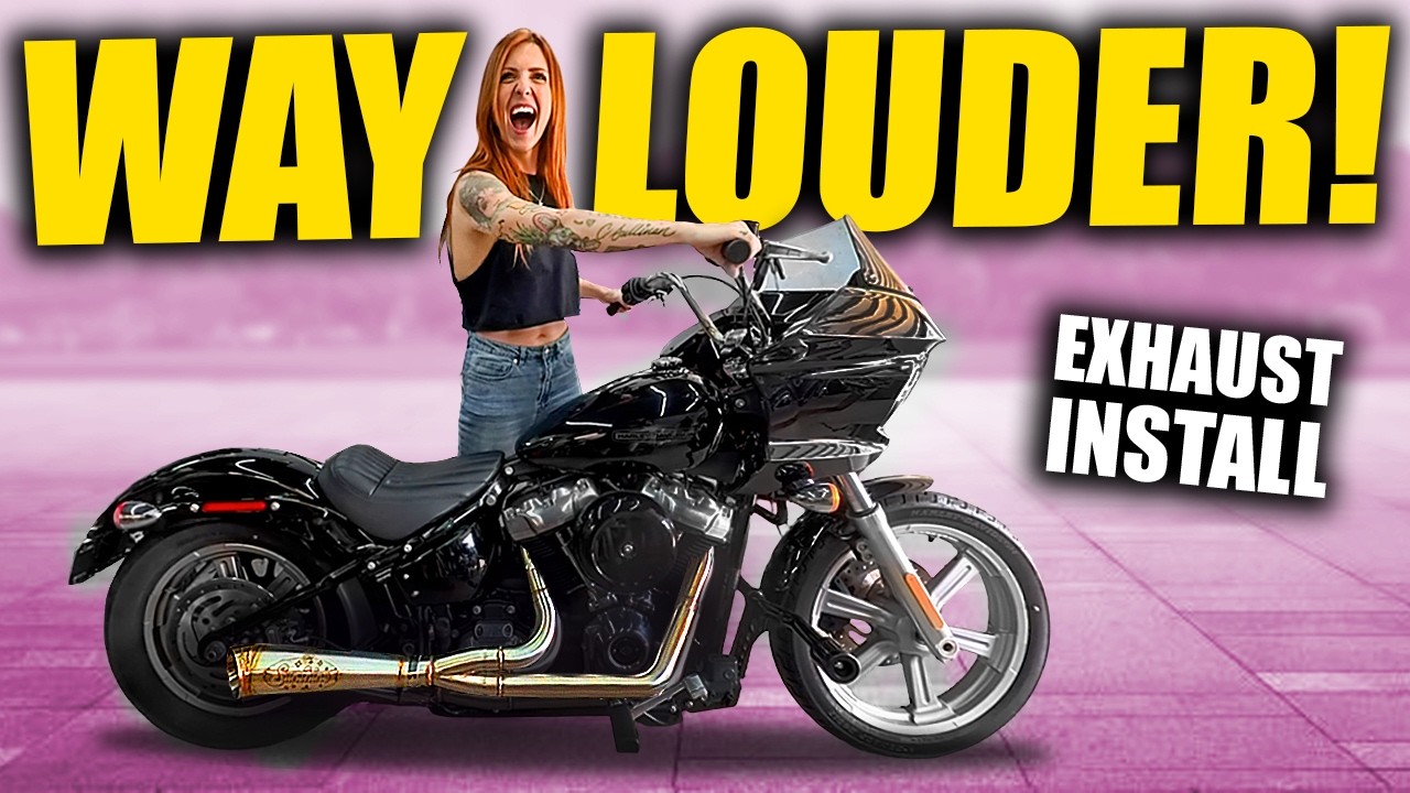 My Harley's roar: new exhaust install revealed! 🏍️