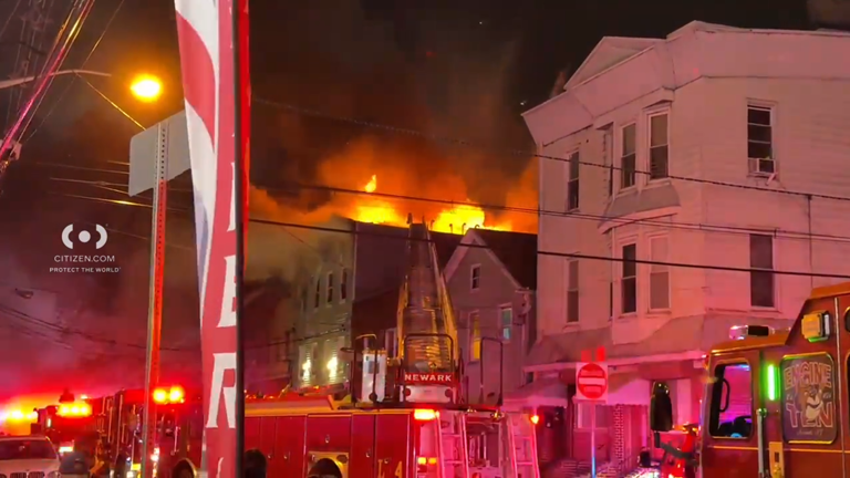 6 firefighters hurt in 3-alarm Newark fire that forced nearly 60 people ...