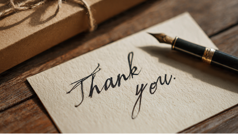 How to write a meaningful thank you note