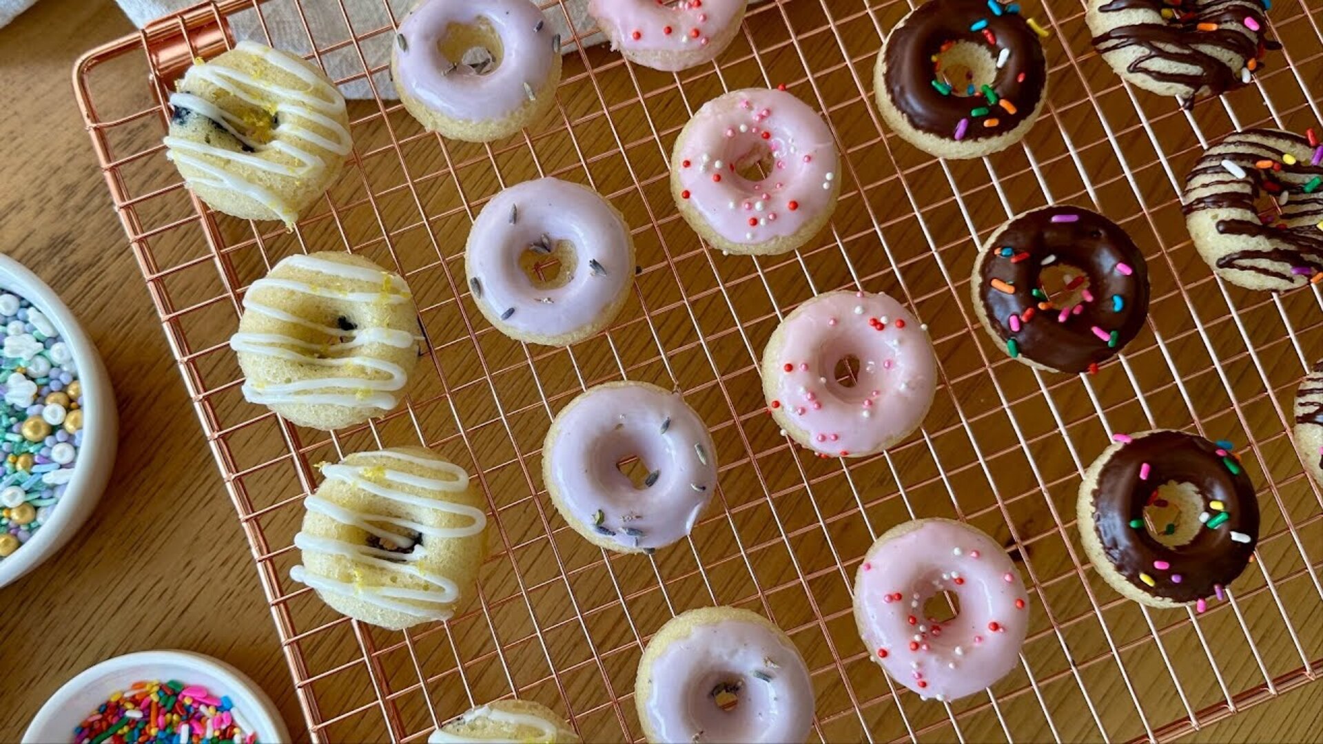 Glazed mini baked donuts recipe
