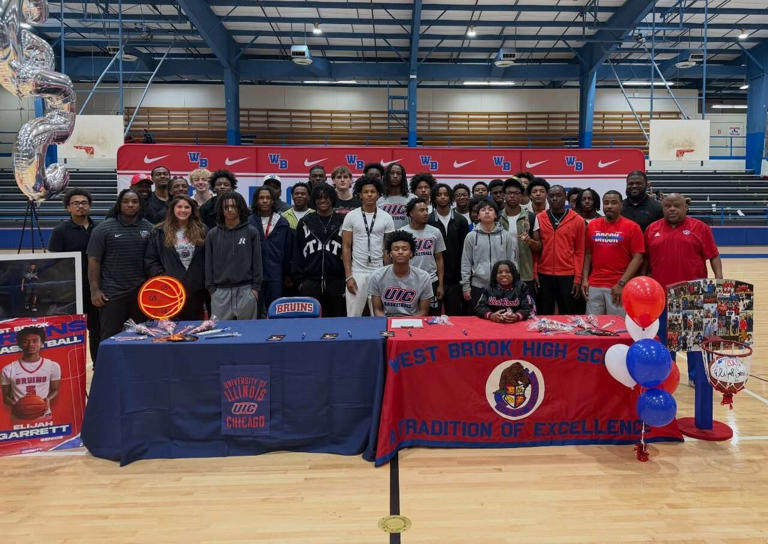 West Brook's Elijah Garrett signs college basketball scholarship