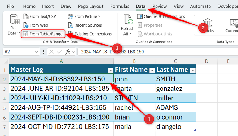 How to use column from examples in Excel Power Query