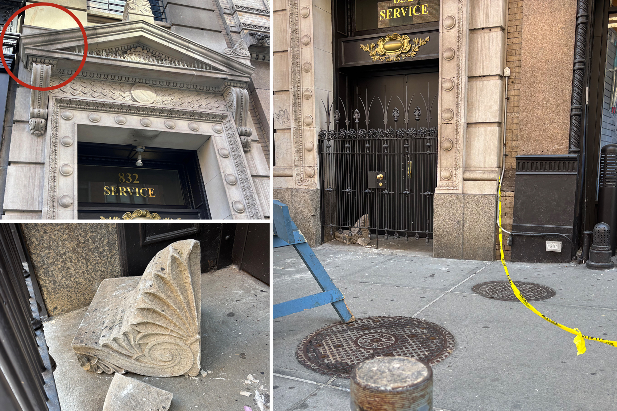 Man loses fingers after NYC building’s falling stone facade crushes ...