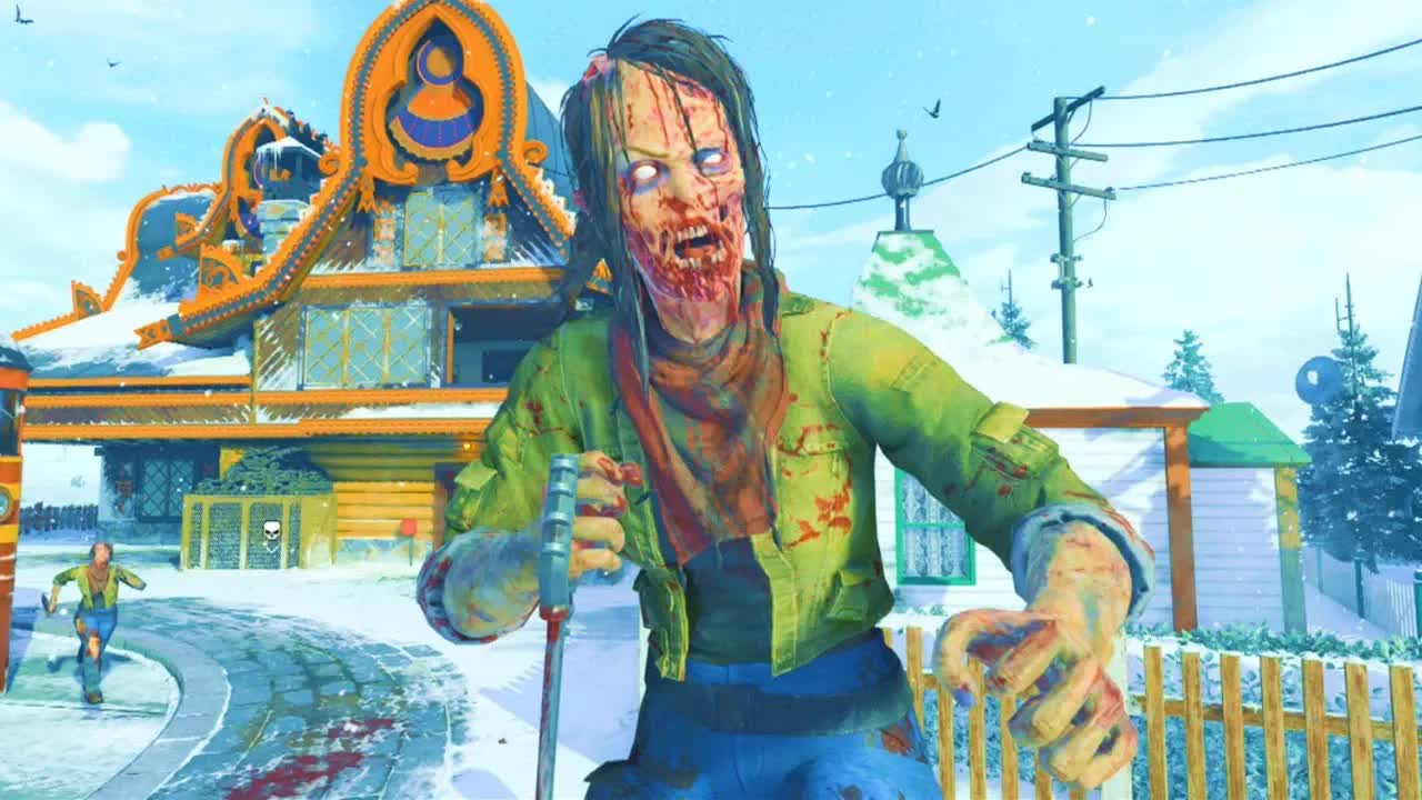 Black Ops 4 Nuketown zombies gameplay! (COD BO4 infected zombies)