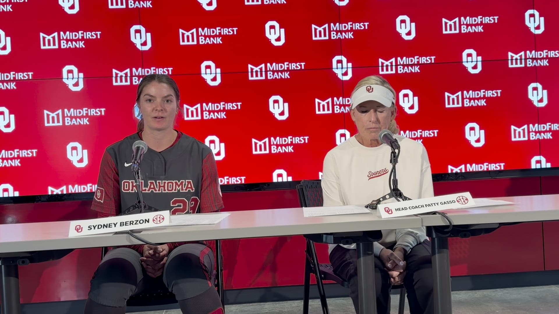 Oklahoma's Patty Gasso and Sydney Berzon after Sooners' 3-2 loss to ...