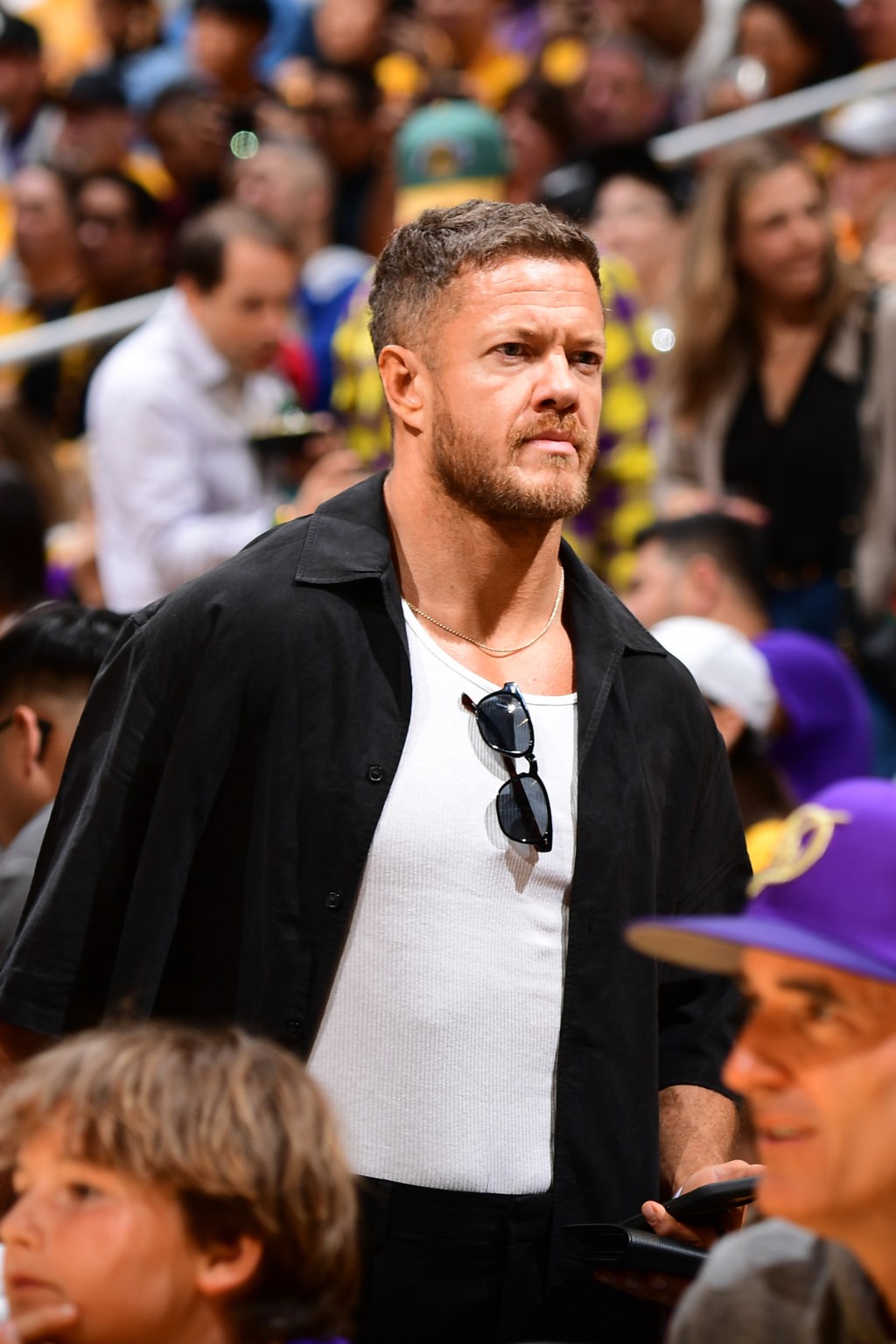 Celebrities pack Lakers vs. Rockets playoff game from Travis Scott to ...
