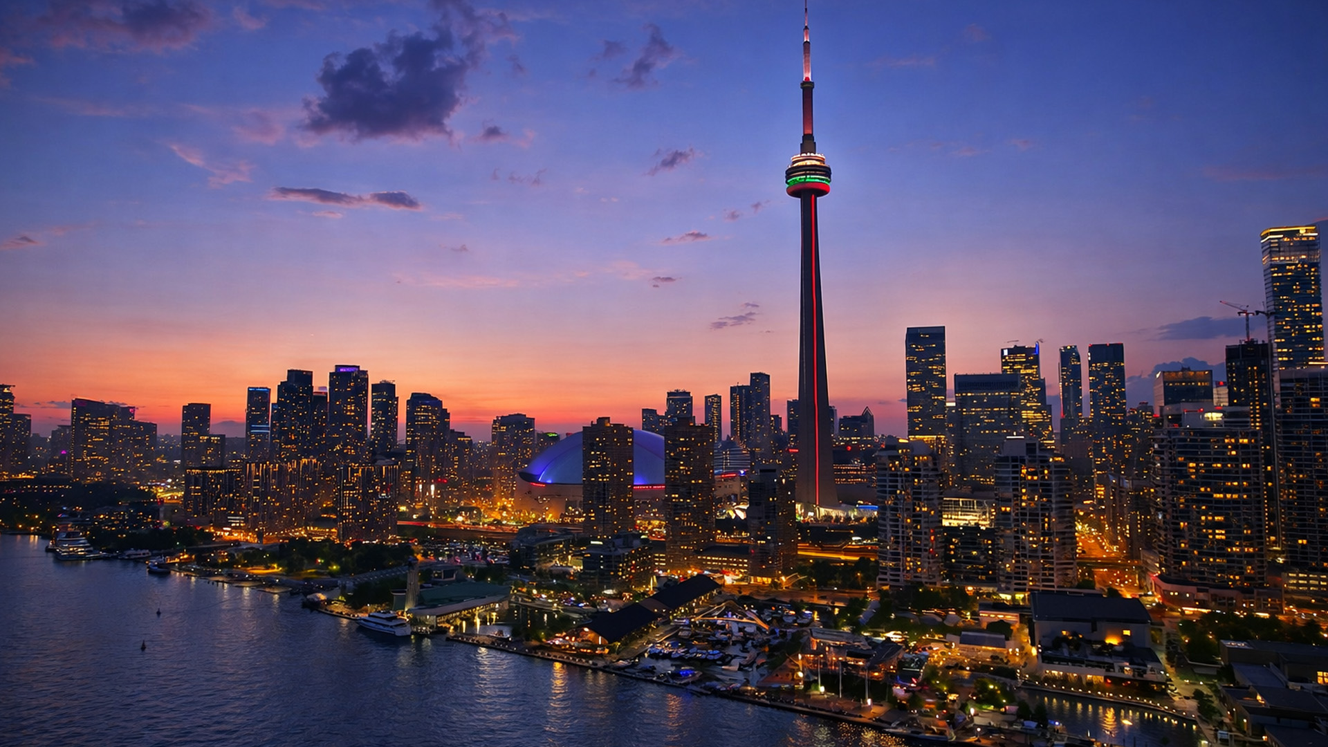 Toronto’s skyline dominated by its iconic tower