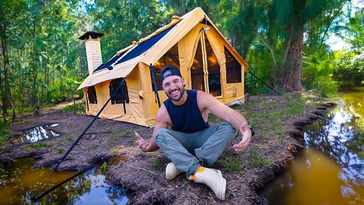 Amazon’s largest inflatable tent tested in the swamp