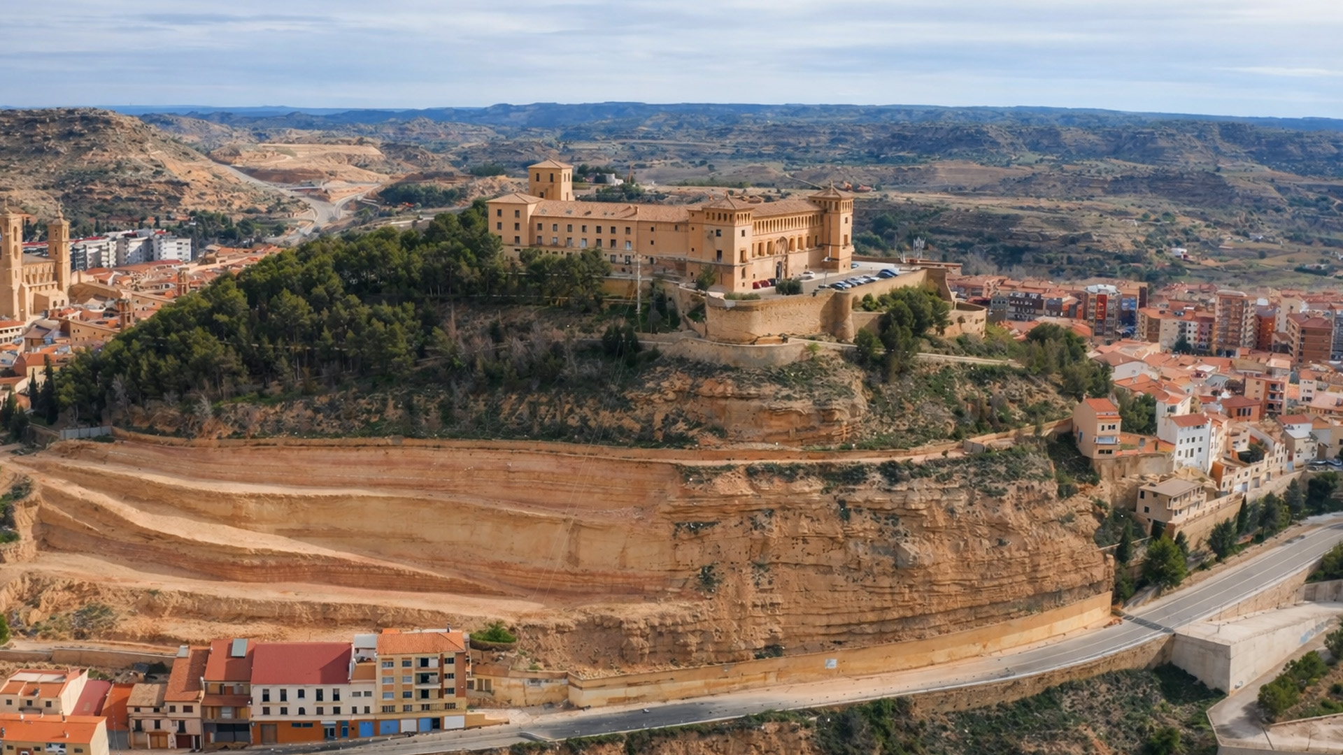 Ancient buildings on high ground