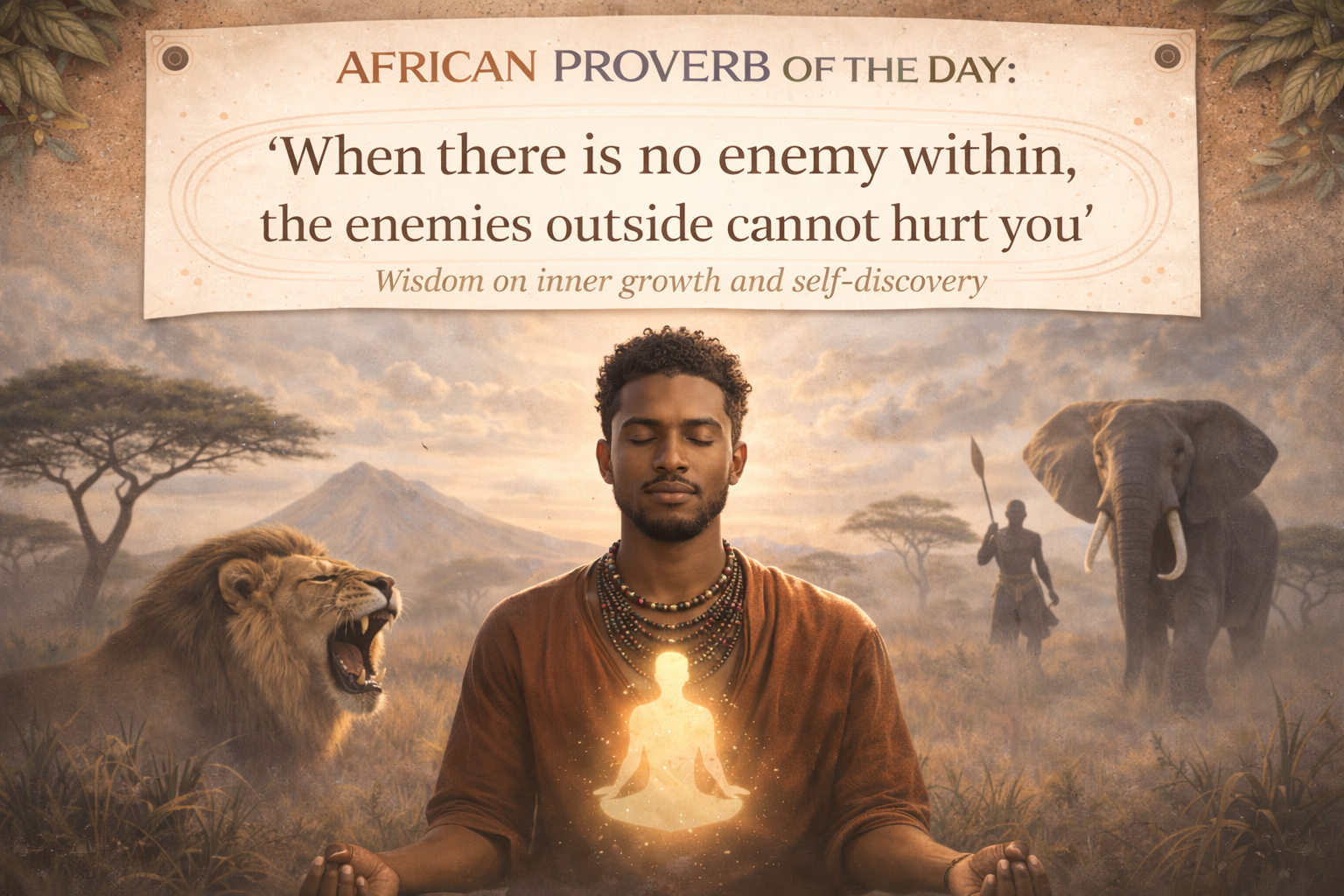 African proverb of the day: 'When there is no enemy within, the enemies ...