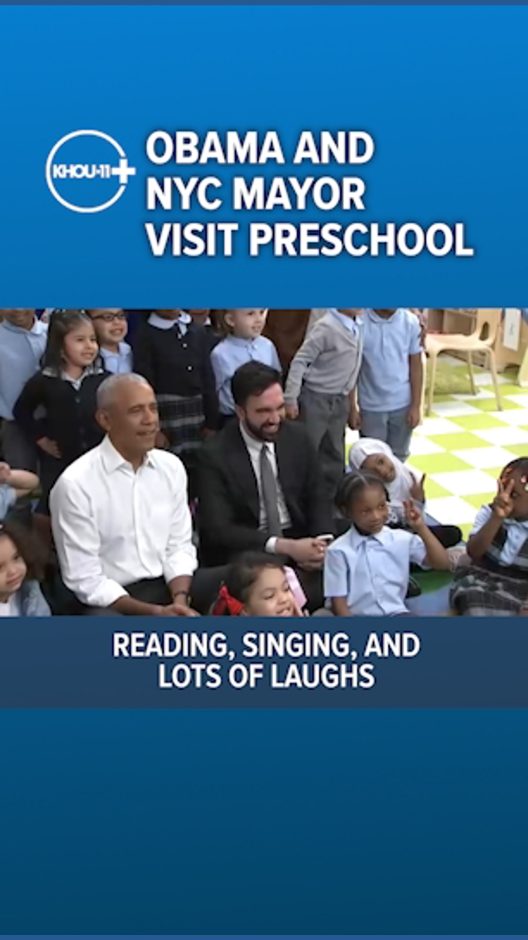 Obama joins NYC mayor for sweet classroom moment