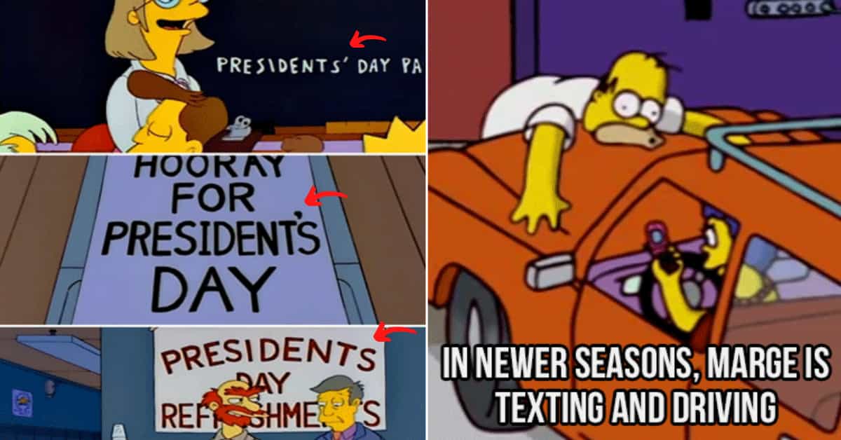 Subtle background jokes from "The Simpsons"