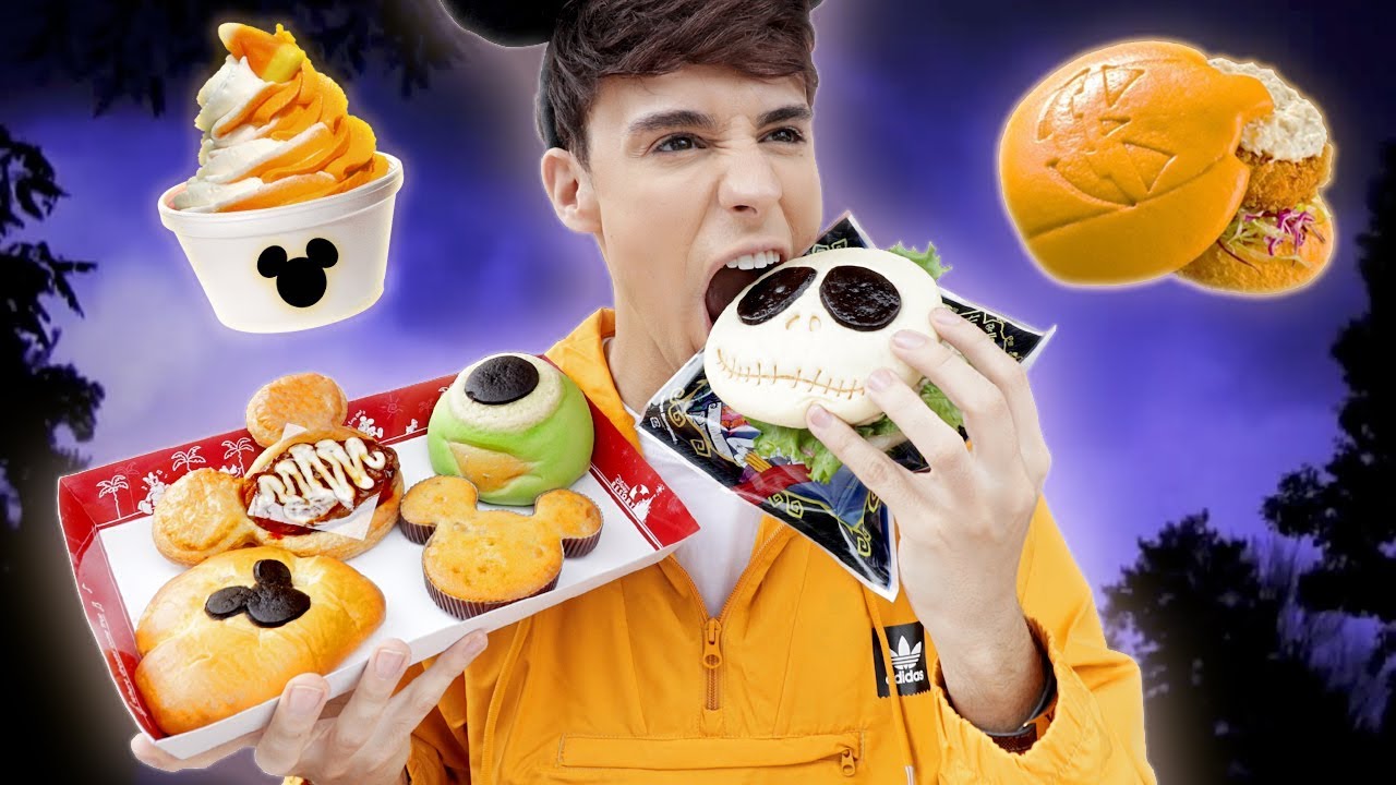 Eating spooky Tokyo Disneyland Halloween treats for an entire day