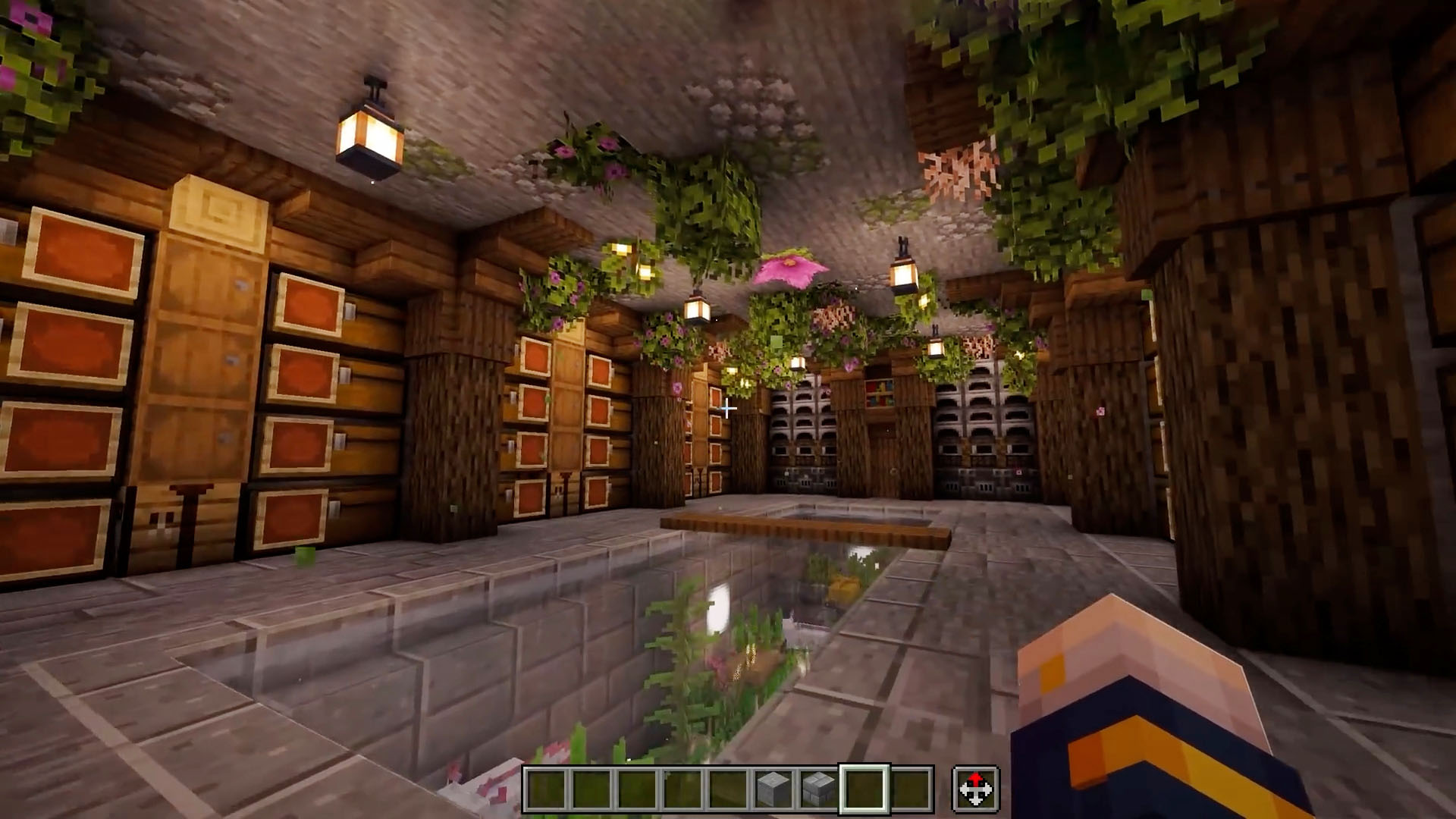 This storage room build combines clean layout with practical survival ...