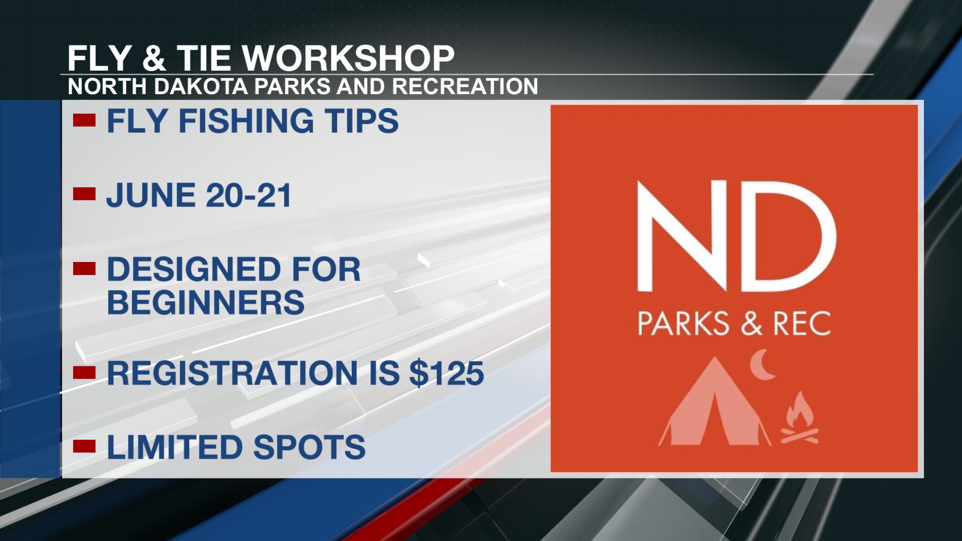 ND Parks and Rec to host fly fishing workshop in June