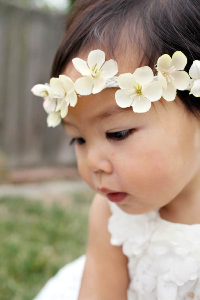 DIY flower headband for weddings, festivals, and more