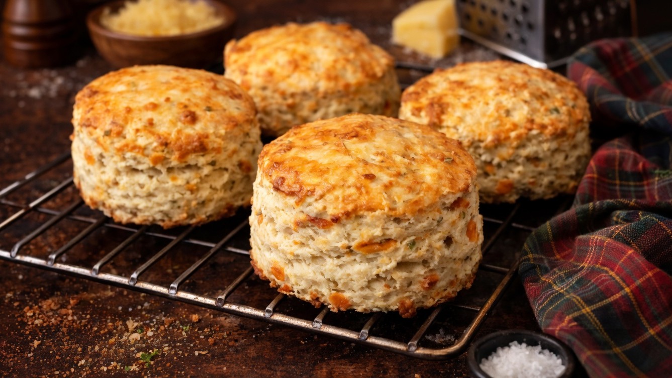 Classic cheese scones with a Scottish touch