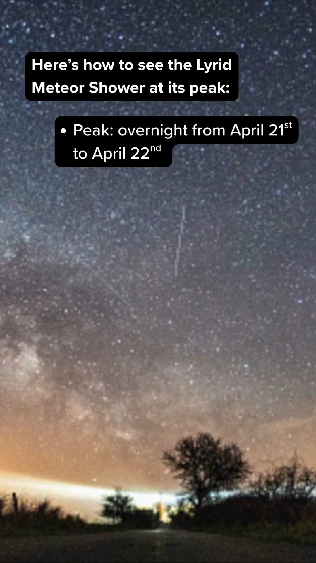Tips to see the Lyrid meteor shower at its peak!