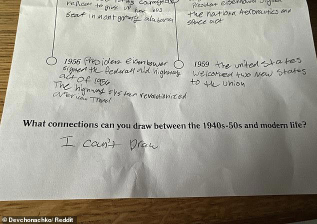 Teacher stumped over student's answer on homework: 'I don't even know ...