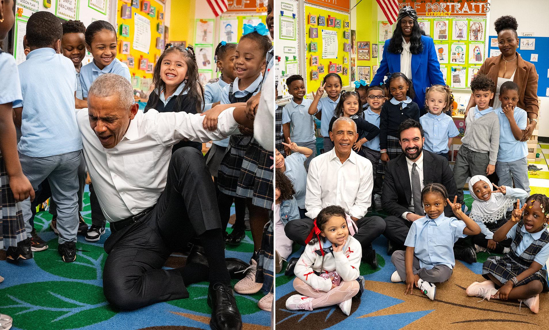 Obama's cries have young students in fits of giggles during pre-K ...