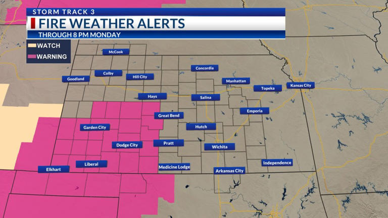 Storm Track 3 forecast: Fire weather concerns Monday, rain returns late ...