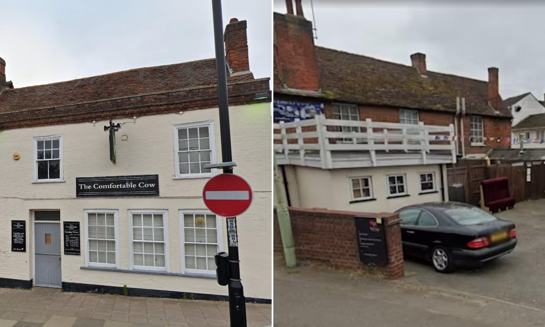 Manhunt for balaclava-clad knifemen after pubgoer is stabbed in beer garden