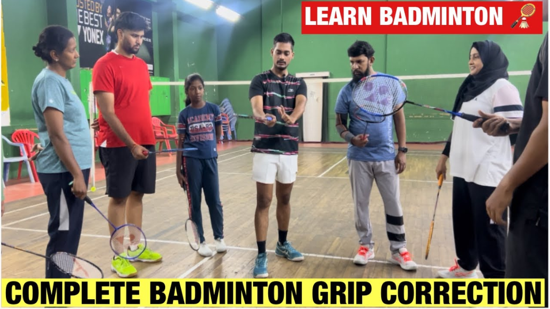 Badminton grip correction and basics explained clearly