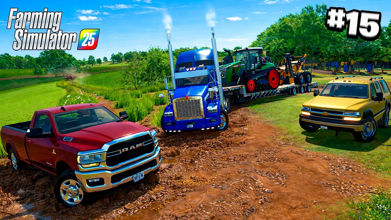 Nuevas camionetas y tractomulas para la finca en Farming Simulator 25