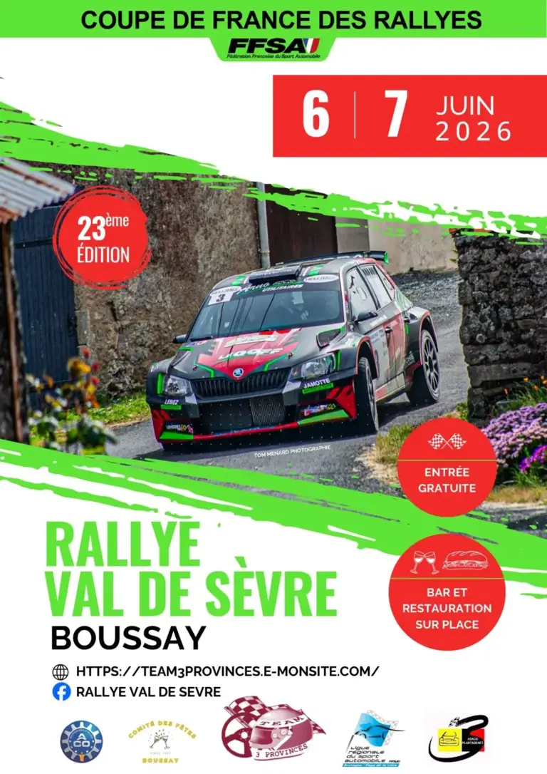 Liste des engagés Rallye du Val de Sèvre 2026
