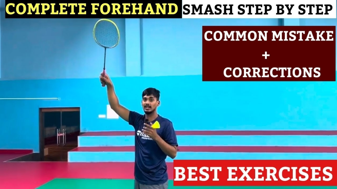 How to hit a powerful forehand smash in badminton